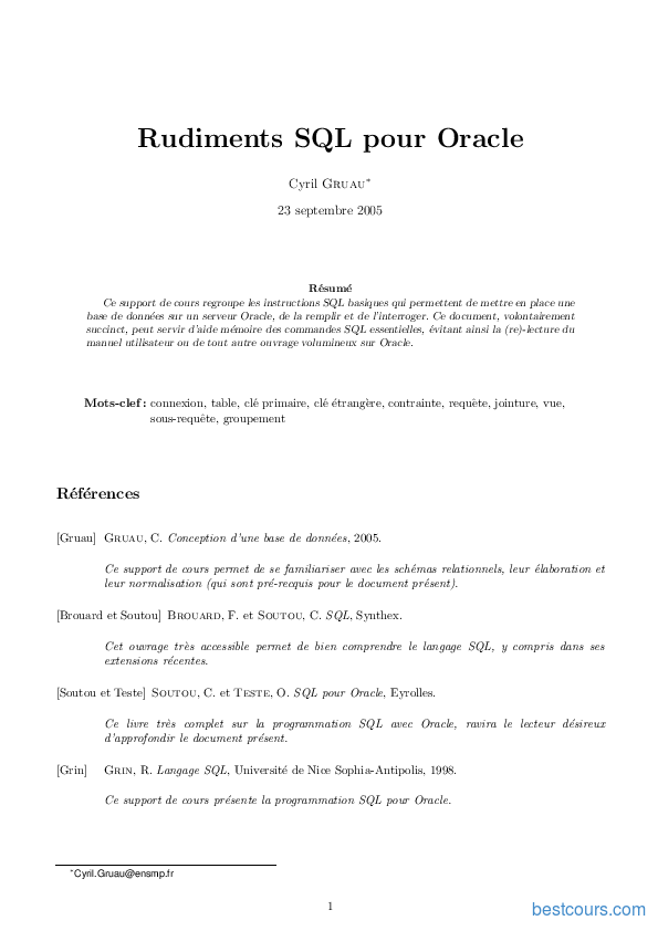 SQL Oracle : Commandes de base pour gérer vos bases de données SQL Oracle : Commandes de base pour gérer vos bases de données